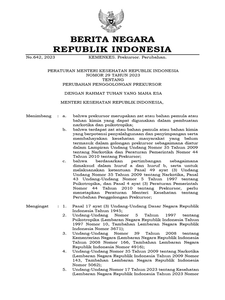 Permenkes 29 2023 Pdf