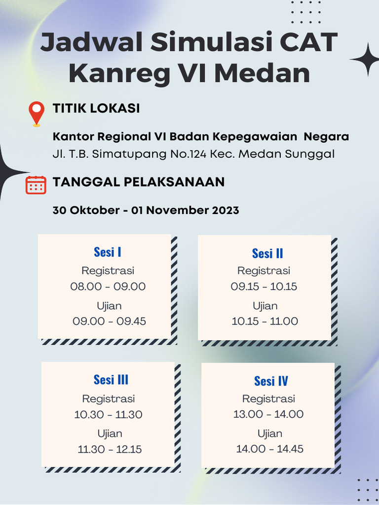 Jadwal Pelaksanaan Simulasi Cat 2023 1 | PDF