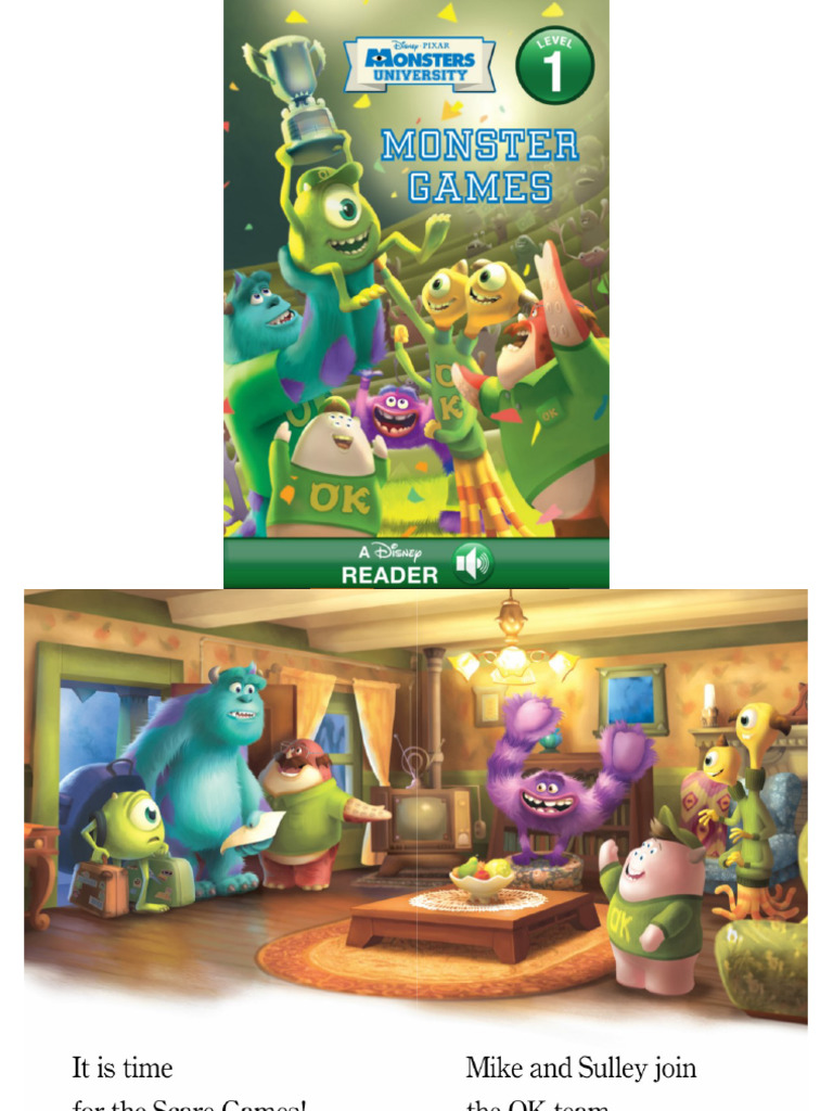 A Disney Reader - Level 1 - Monster Games | PDF