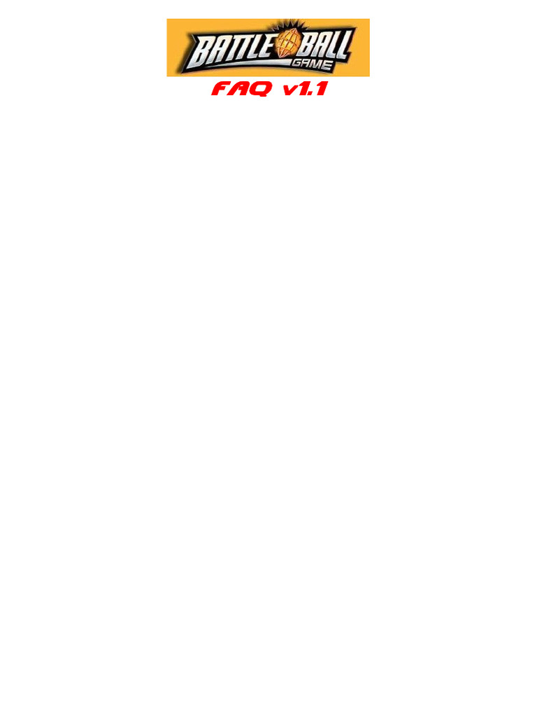 BattleBall FAQ v1.1 | PDF