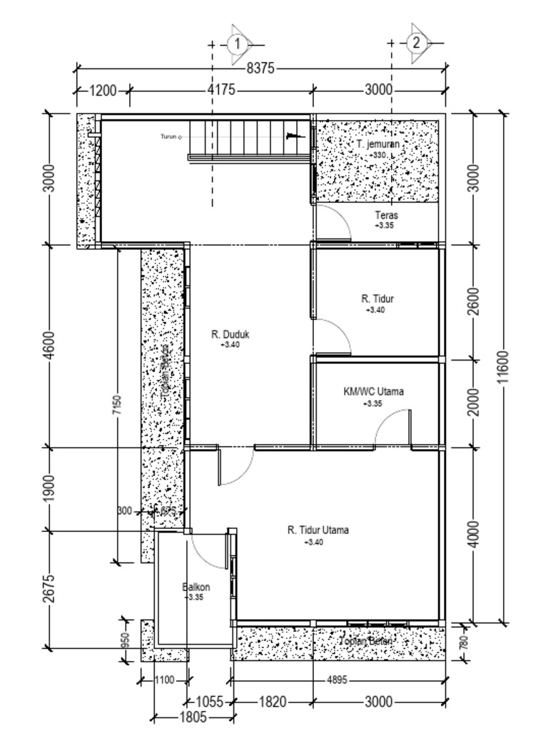 Renov, RT Ciwastra - Ar Denah Lt2 | PDF