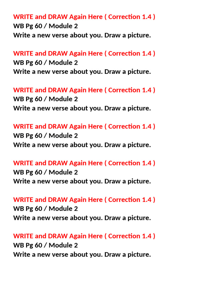 WRITE and DRAW Again Here | PDF