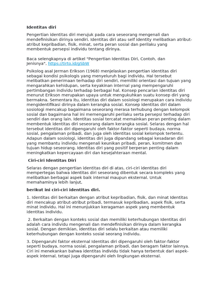 Identitas Diri Anik S Pdf