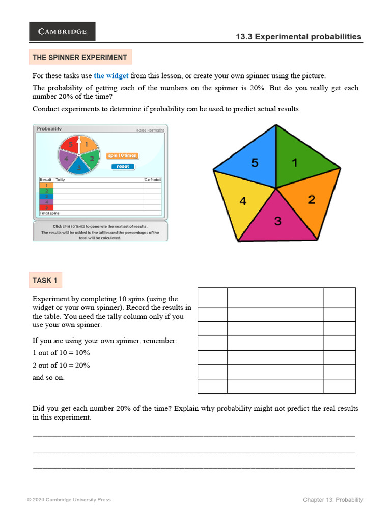 The Spinner Experiment | PDF