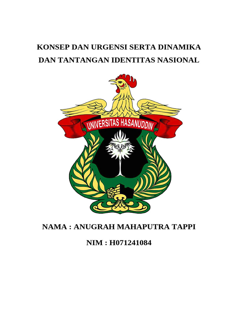 h071241084 Anugrah Mahaputra Tappi Identitas Dan Integrasi Nasional | PDF