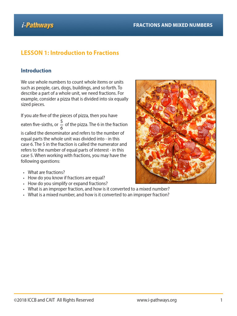 L.1 - Introduction-to-Fractions | PDF