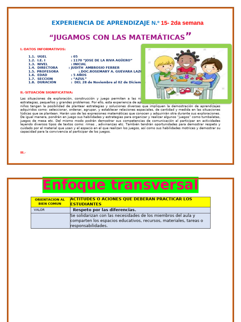 15-2 Eda Jugamos Con Las Matemáticas | PDF