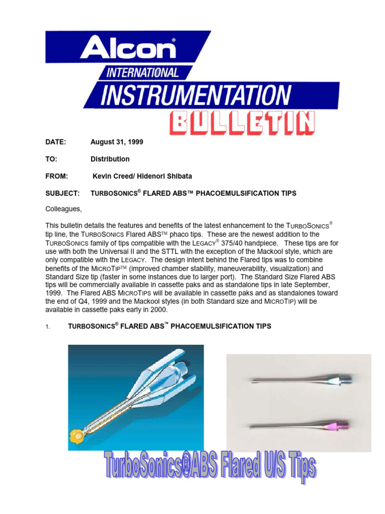 Legacy Tips-Fluidics-Phaco Dynamic | PDF