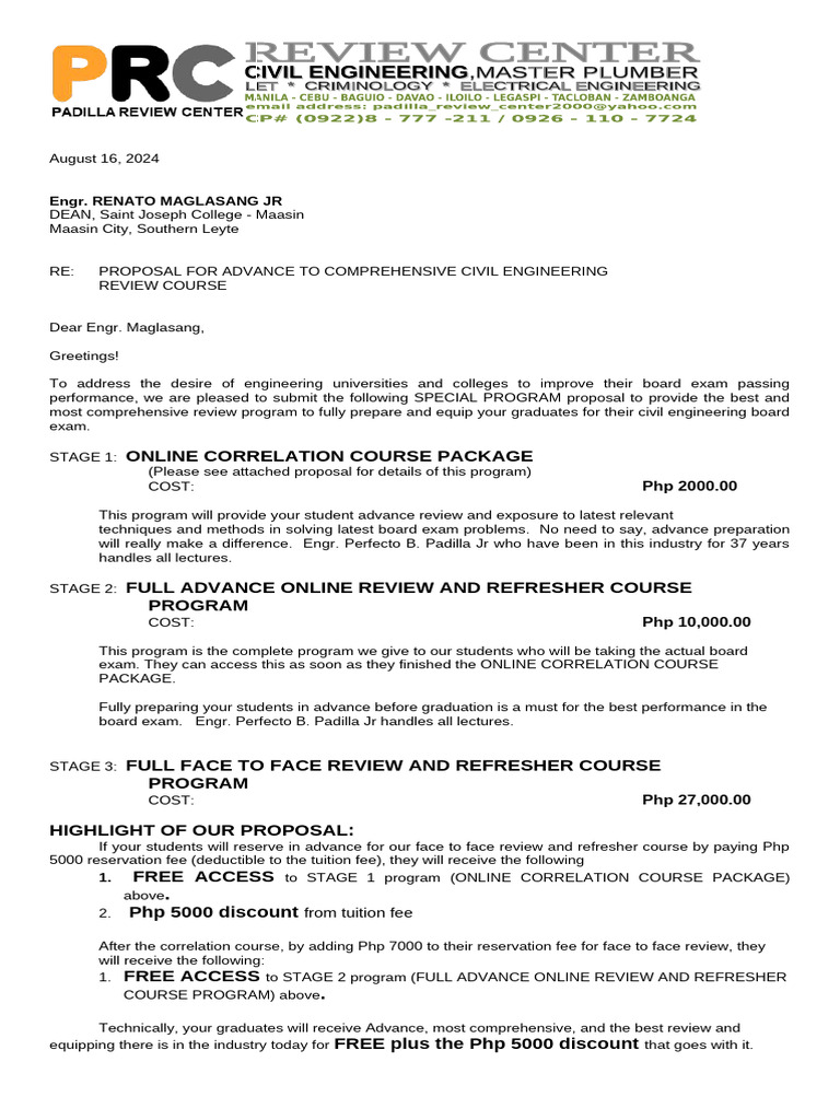 Proposal SPECIAL PROGRAM 2024 | PDF