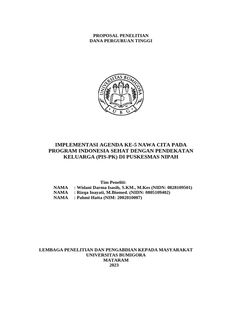 Format Proposal Penelitian | PDF