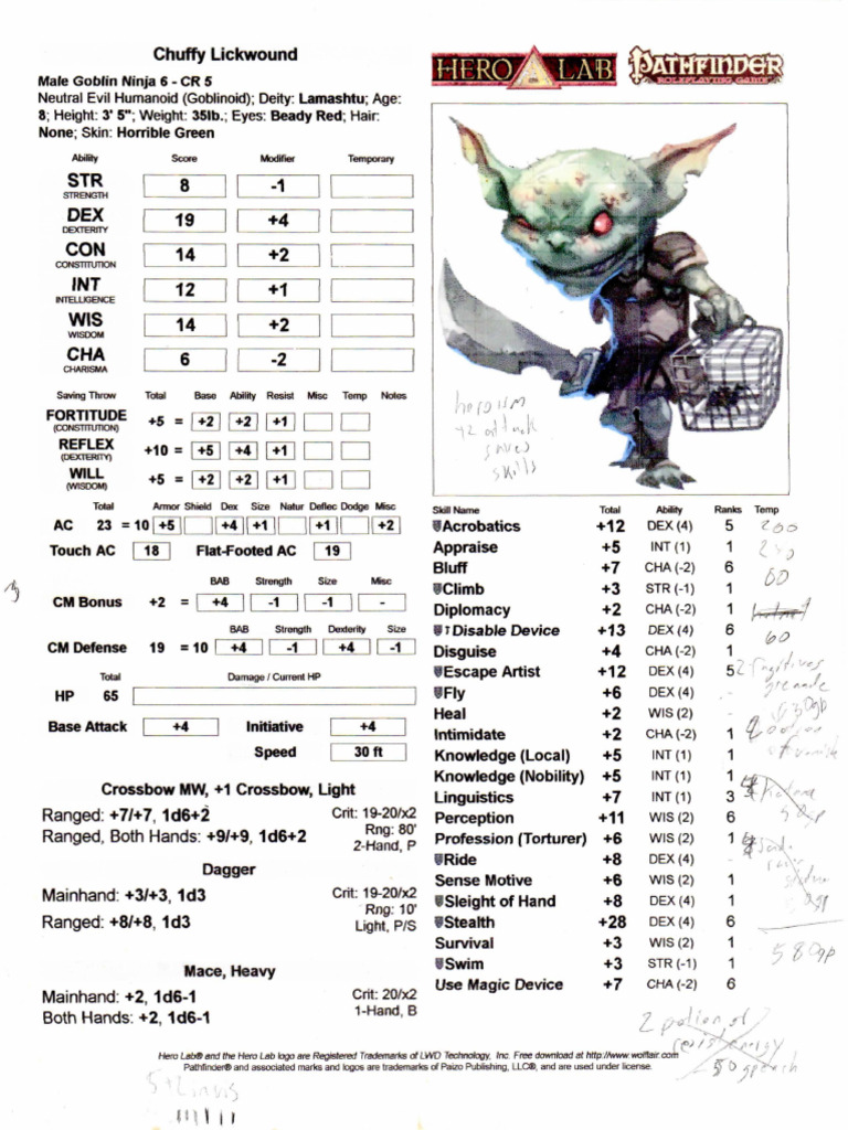 Chuffy Lickwound Ninja Level 6 | PDF