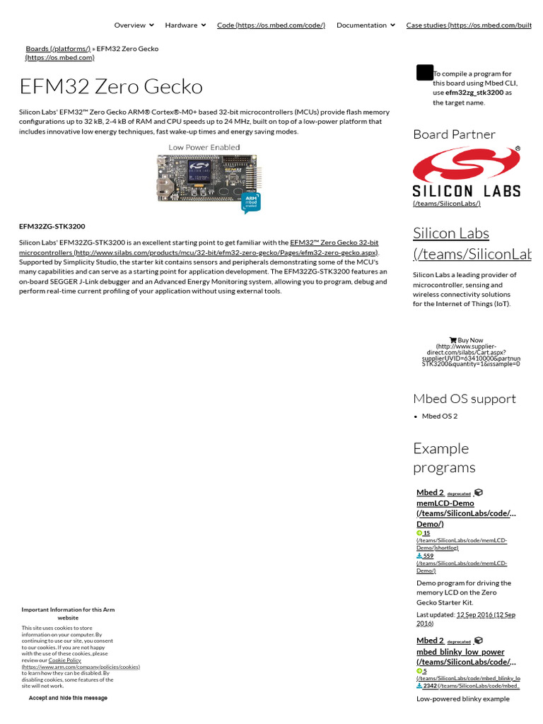 EFM32 Zero Gecko Mbed | PDF