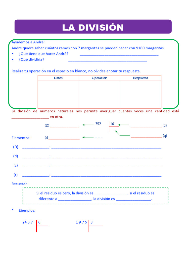 Ejercicios-de-DIVISION | PDF