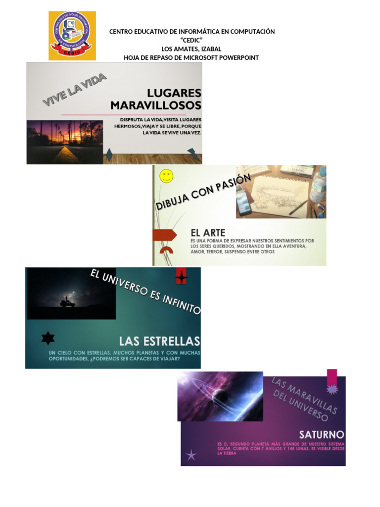 Hoja de Repaso de Powerpoint | PDF