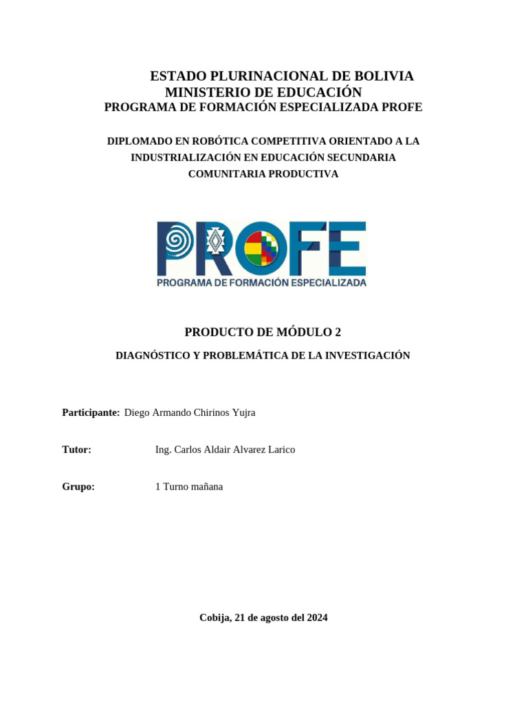 Ejemplo - Formato de Producto Del Módulo 2 | PDF