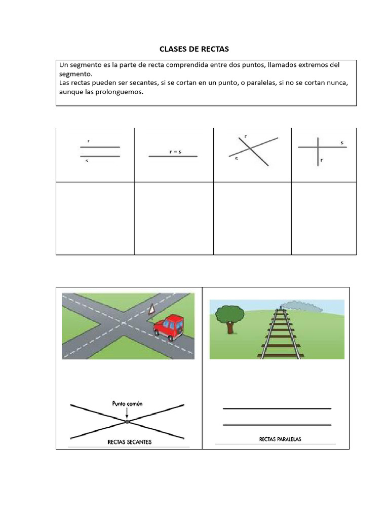 Tipos de Rectas: Secantes y Paralelas | PDF | Euclides | Geometría ...