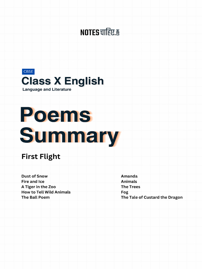 Poems Summary | PDF