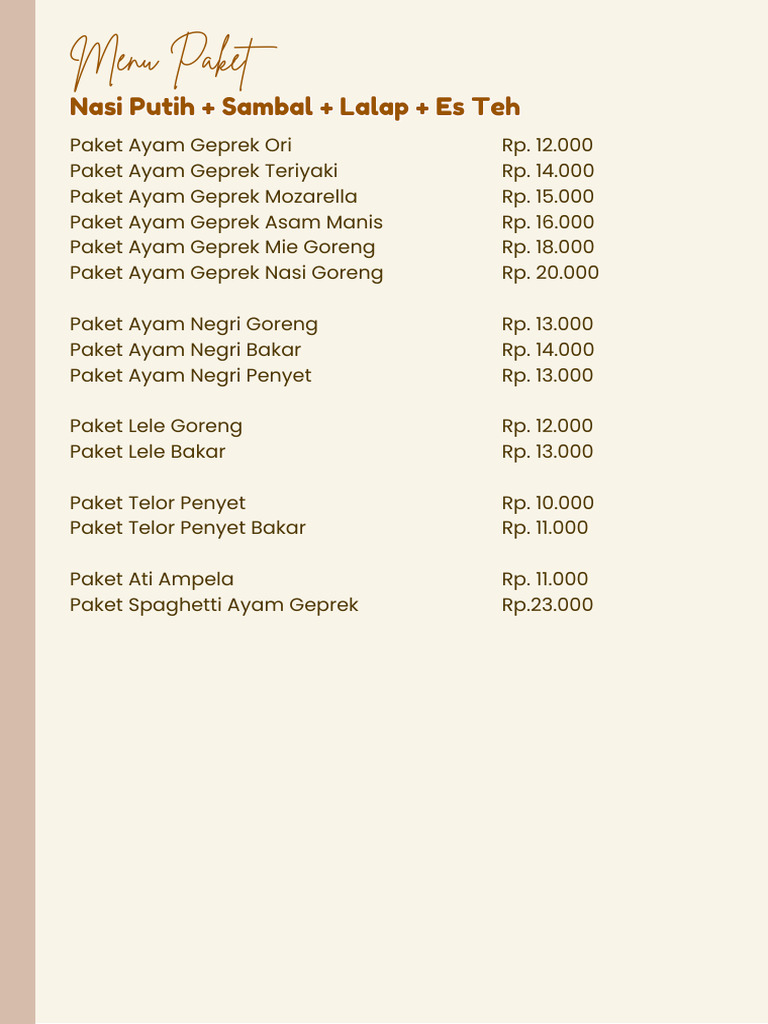 Titik Rindu Menu | PDF