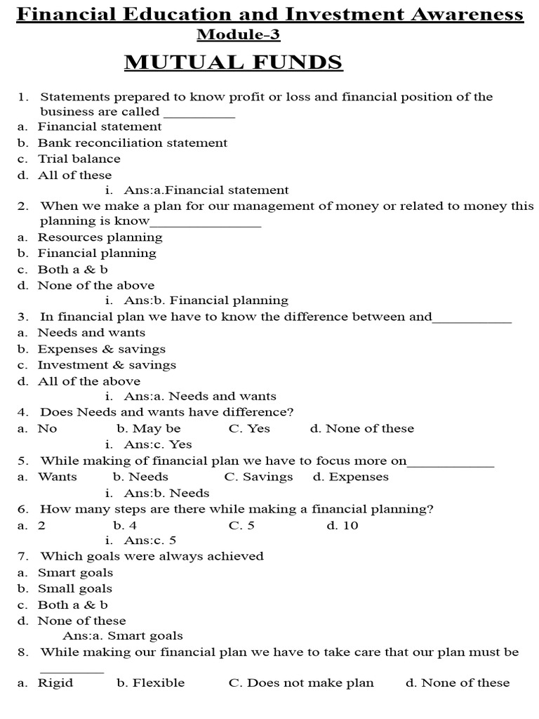 Feia Mod 3 Mcq.pdf (1) | PDF