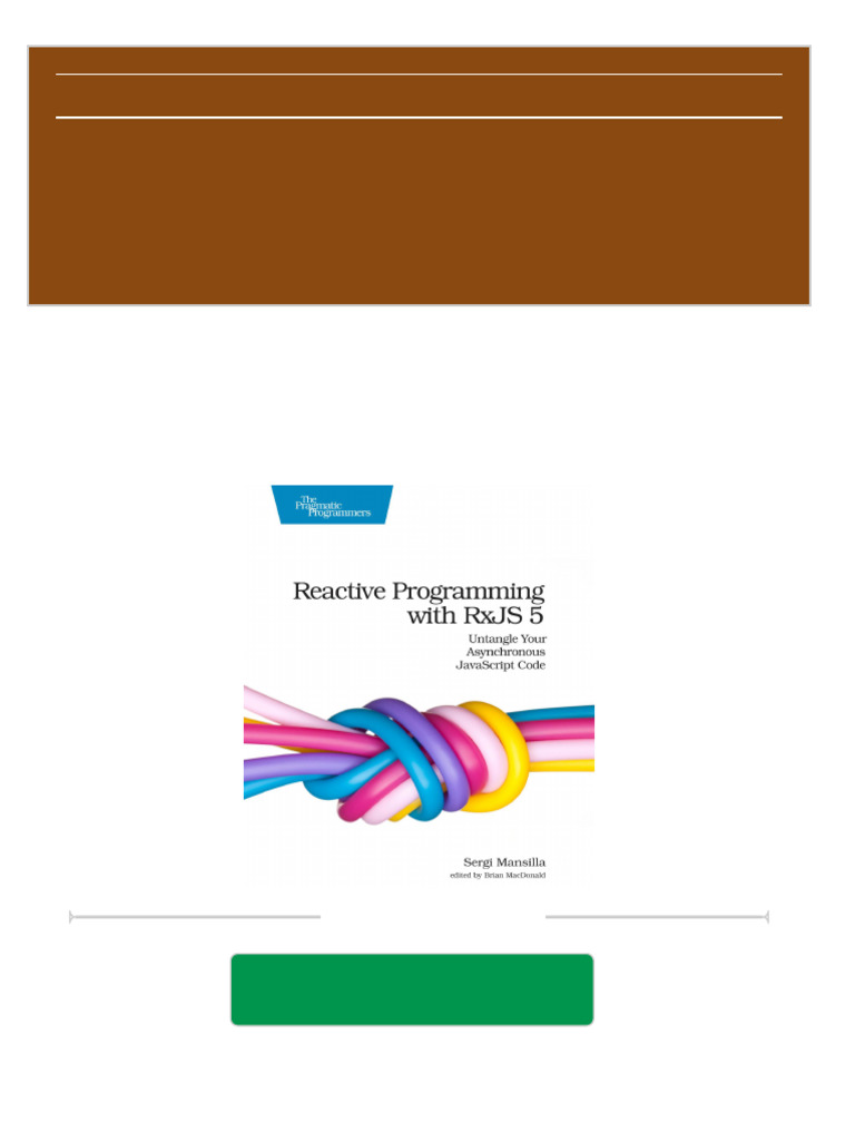 Reactive Programming With Rxjs 5 All Chapter Instant Download Pdf