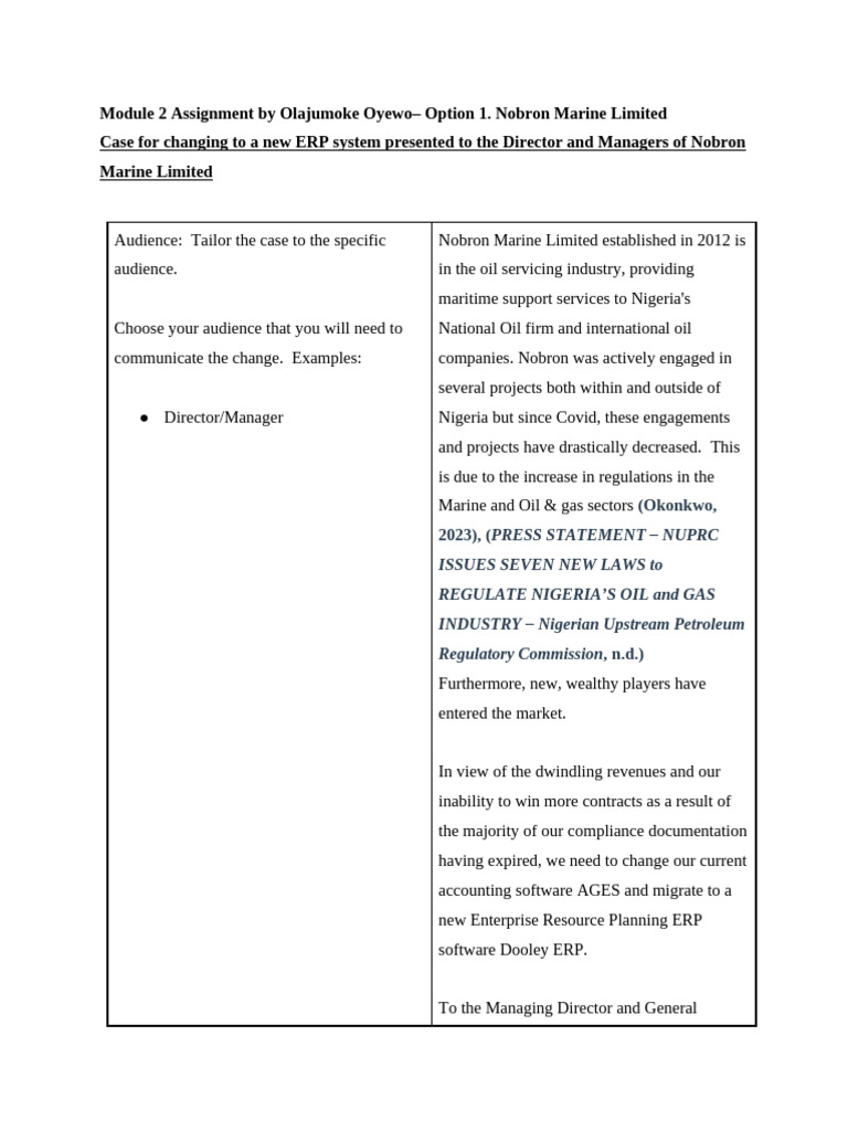 Module 2 - Case for Change | PDF