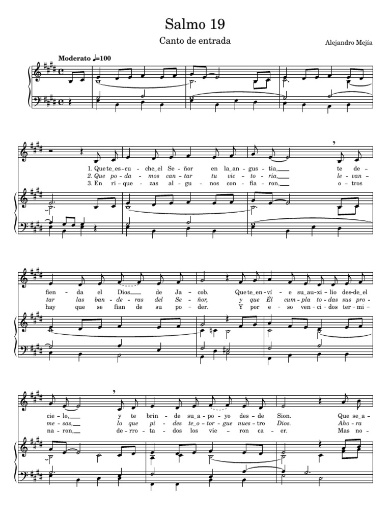 Salmo 19 (Que Te Escuche El Señor) | PDF