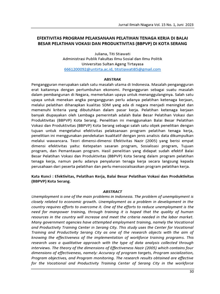 The Effectiveness of The Employment Training Progr | PDF