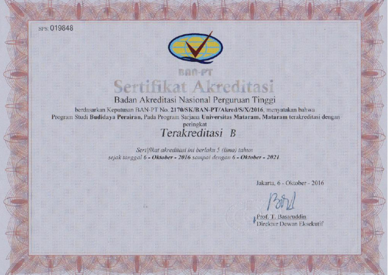 Akreditas Prodi 2016 2021 | PDF