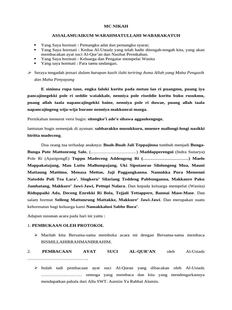 MC Nikah | PDF | Agama & Spiritualitas