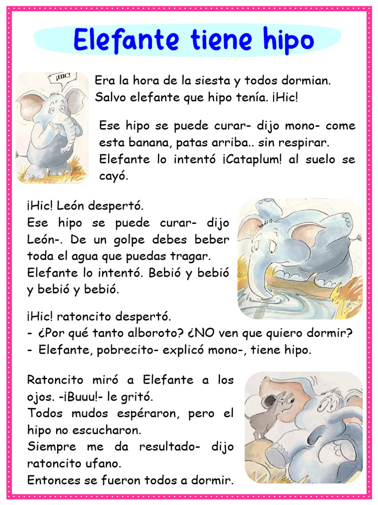 Elefante Tiene Hipo | PDF
