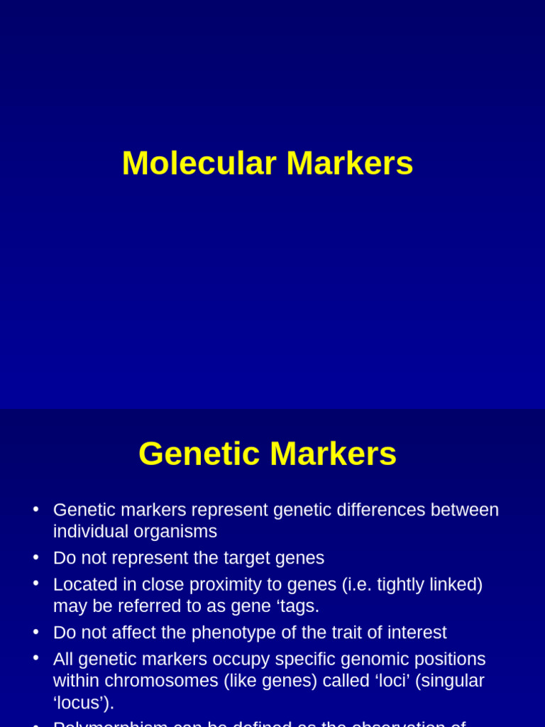 Molecular Markers | PDF