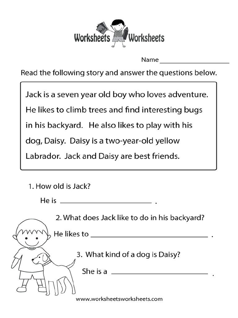 reading-comprehension-practice-worksheet-printable | PDF