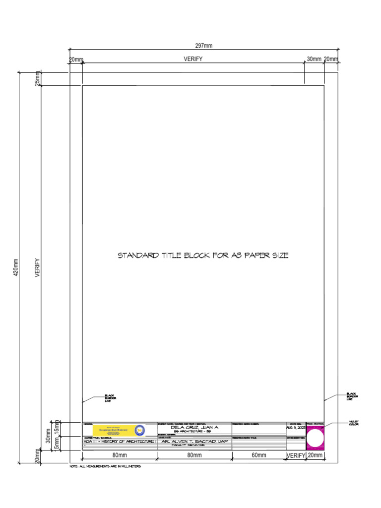 STANDARD-TITLE-BLOCK_A3-FORMAT | PDF