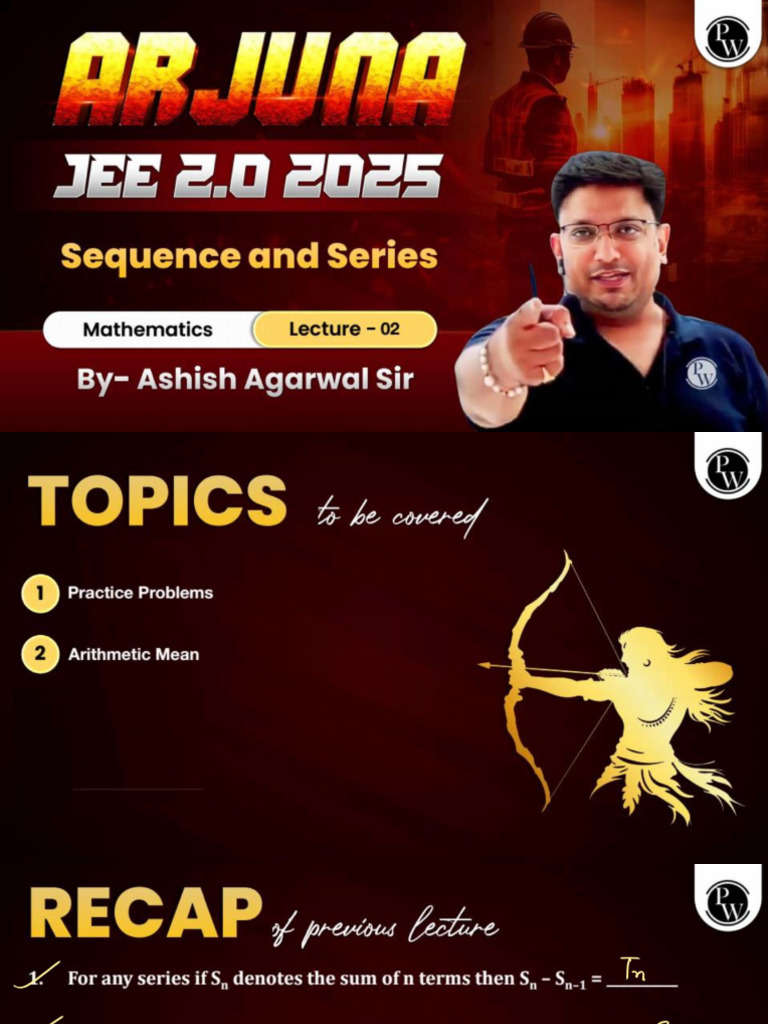 Sequence and Series 02 Class Notes | PDF