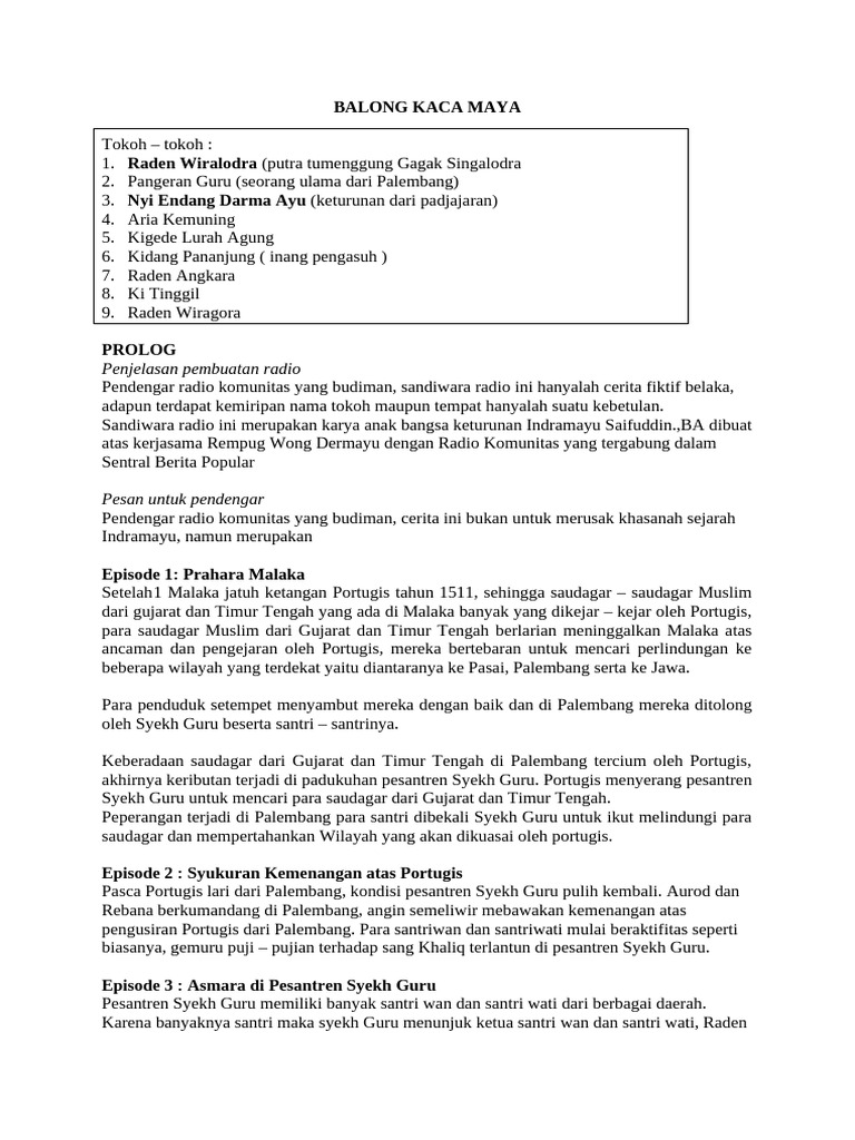 Naskah Sandiwara Radio | PDF