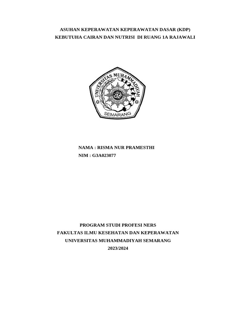 ASKEP KDP CAIRAN DAN NUTRISI | PDF