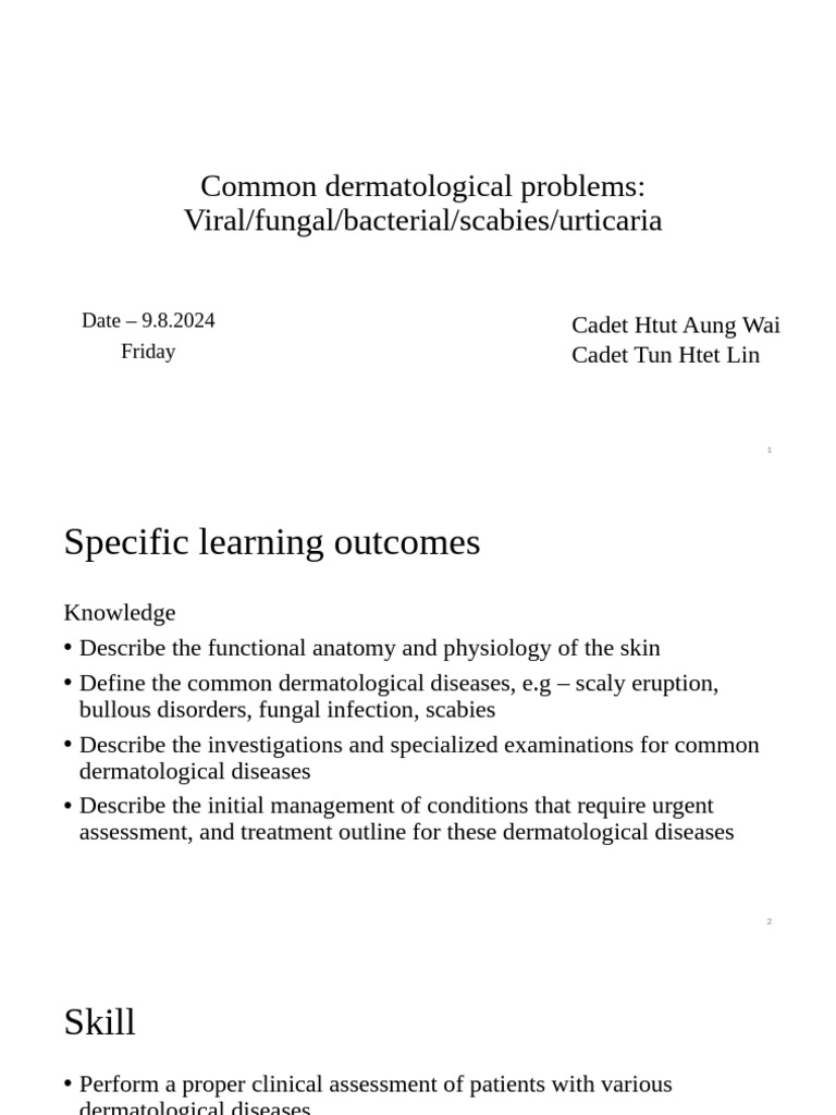 Common Dermatological Problems | PDF