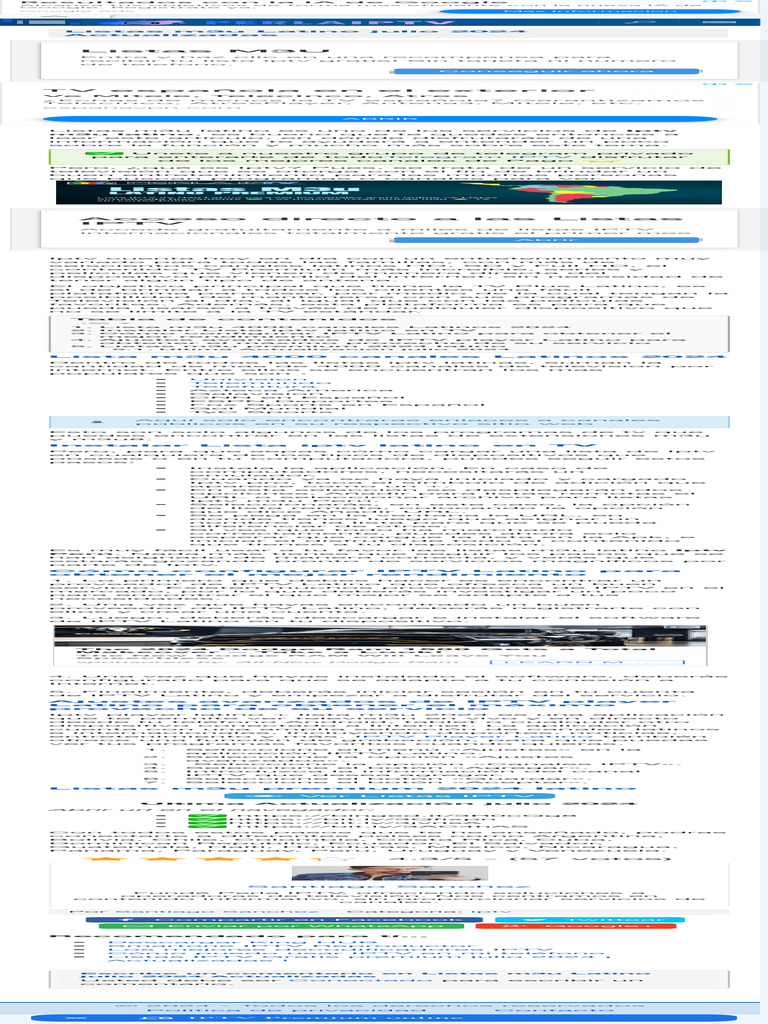 Listas M3U Latino Julio 2024 Gratis 【 Actualiza… | PDF