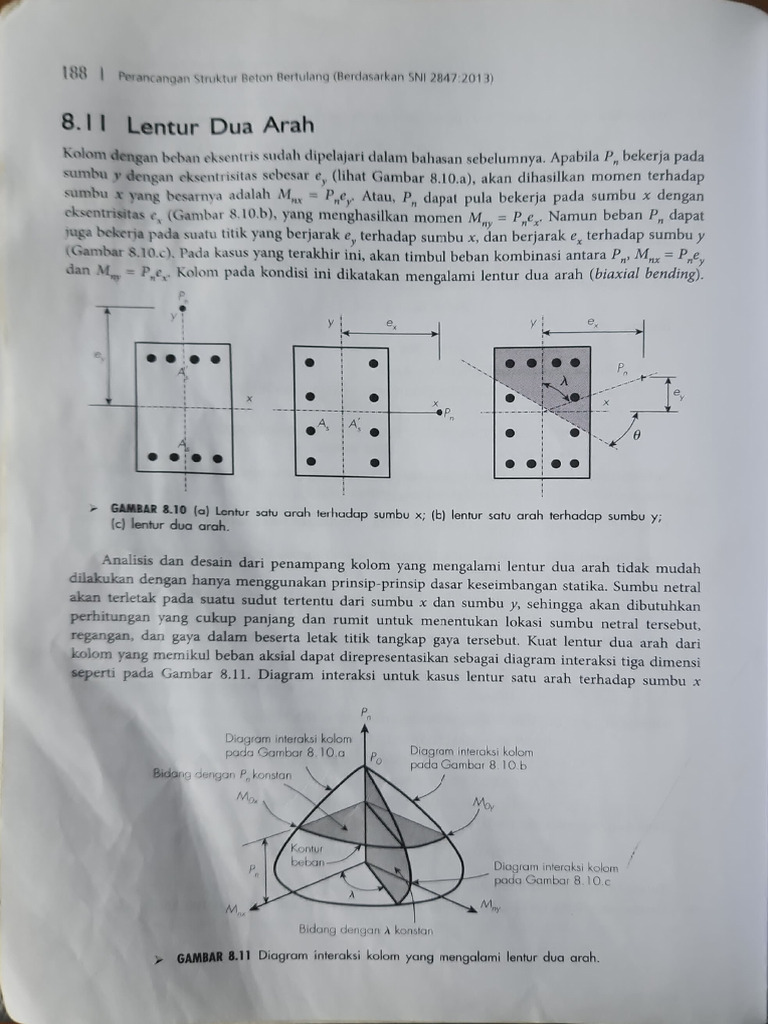 Lentur 2 Arah Kolom | PDF