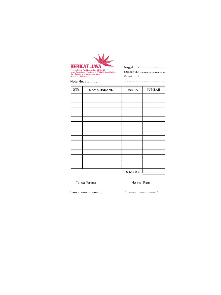 Nota Pembelian | PDF