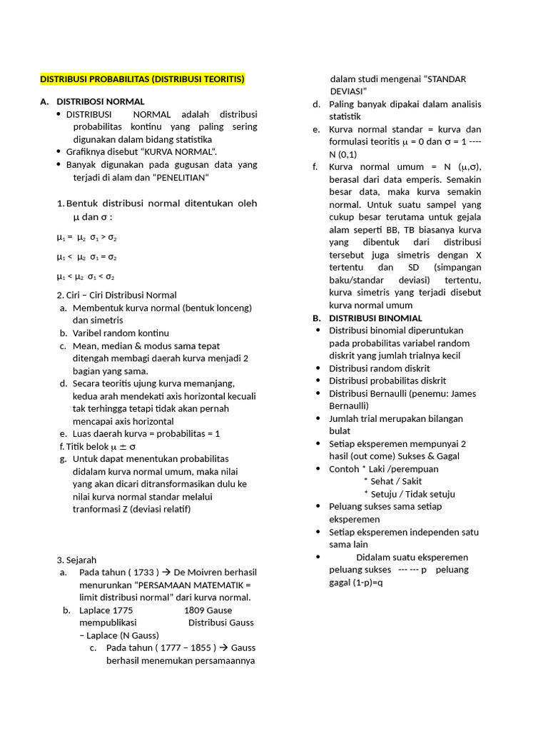 Statistik Ringkas | PDF