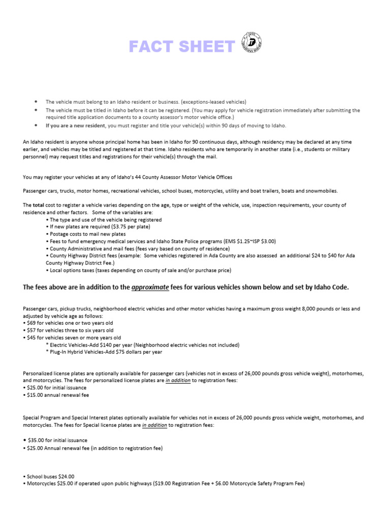 Registration-Fact-Sheet_DMV | PDF