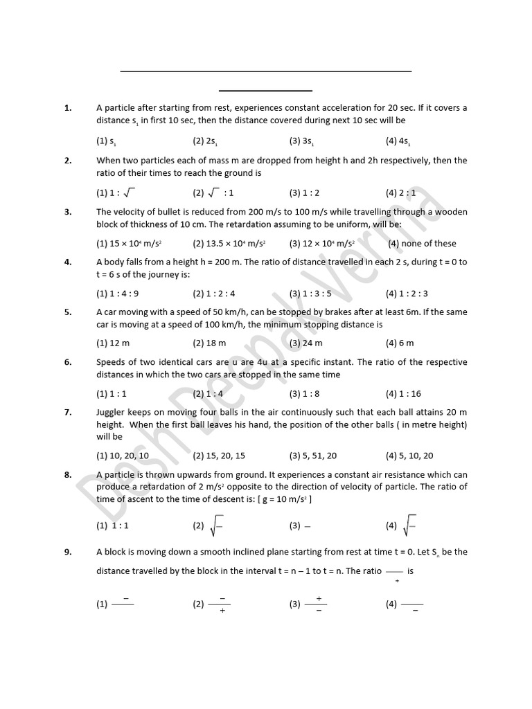 Equations of Motion and Motion Under Gravity 02 | PDF