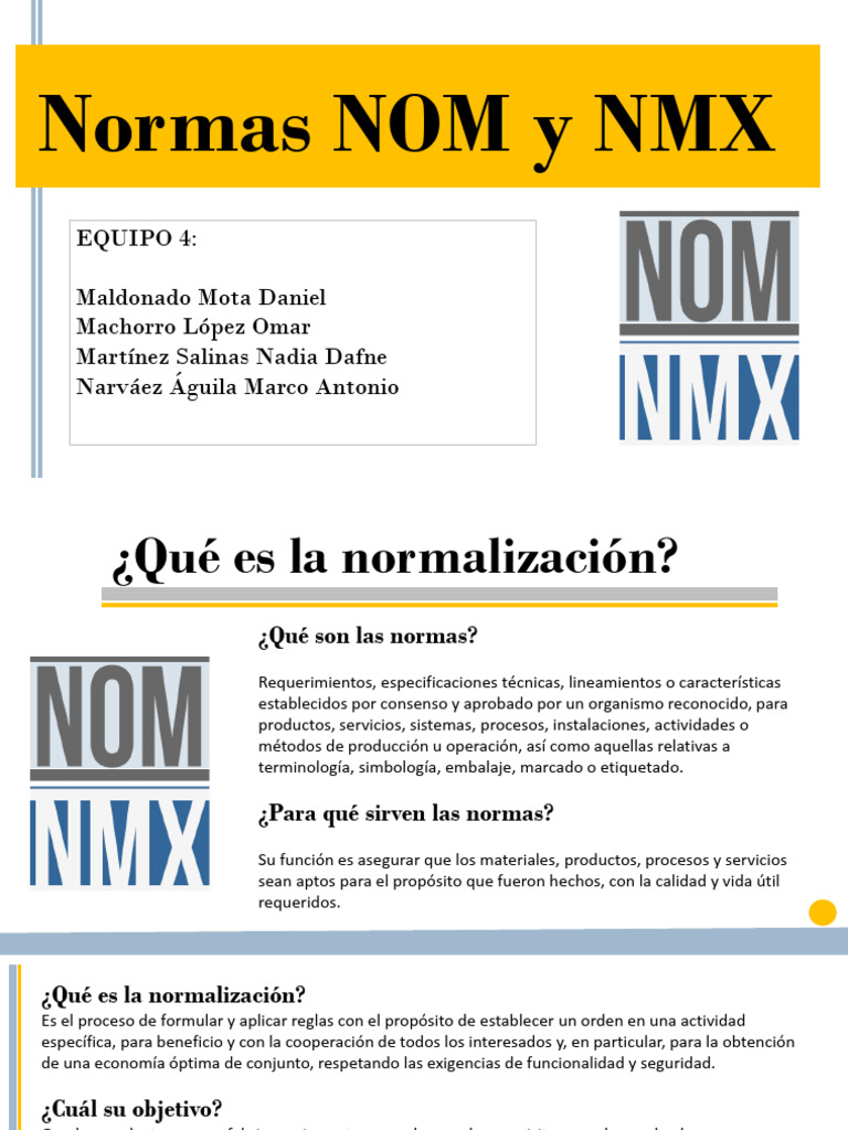 Normas NOM y NMX | PDF
