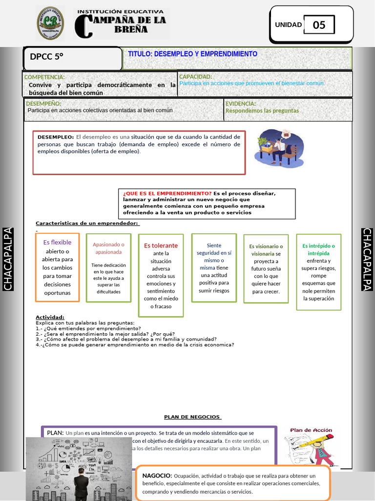 ACTIVIDAD 5-UNIDAD 5- DPCC 5° | PDF