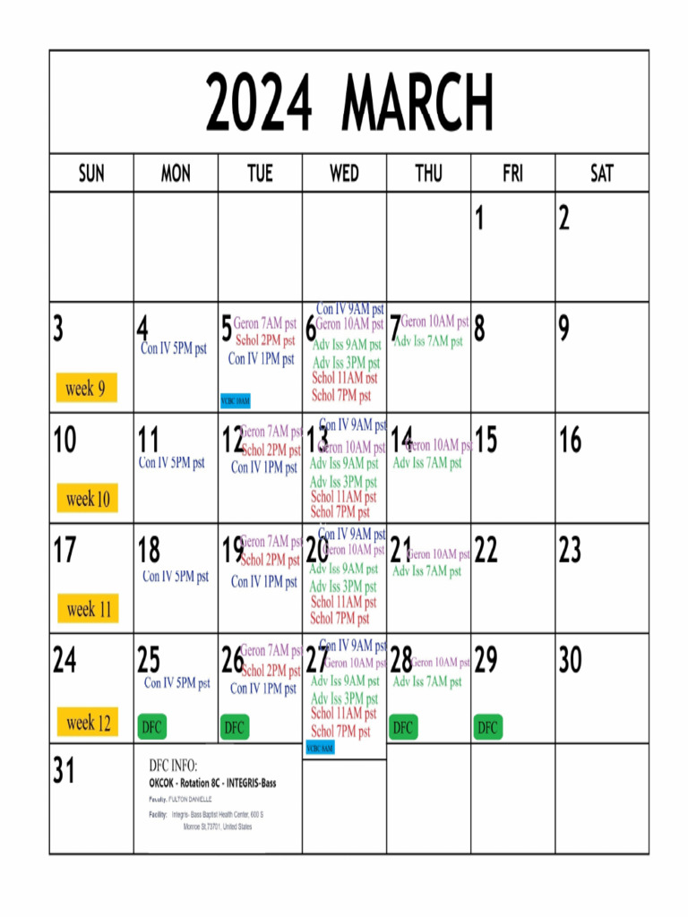 March 2024 Calendar | PDF