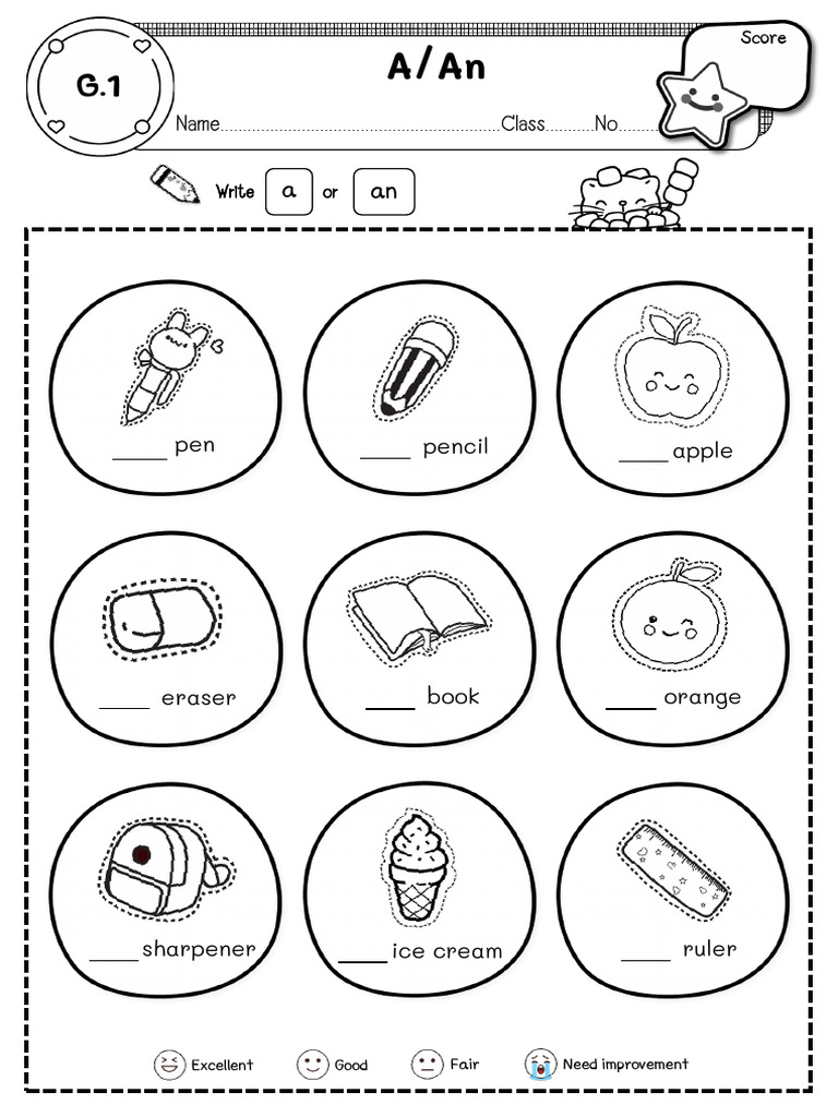 A - An Worksheet | PDF
