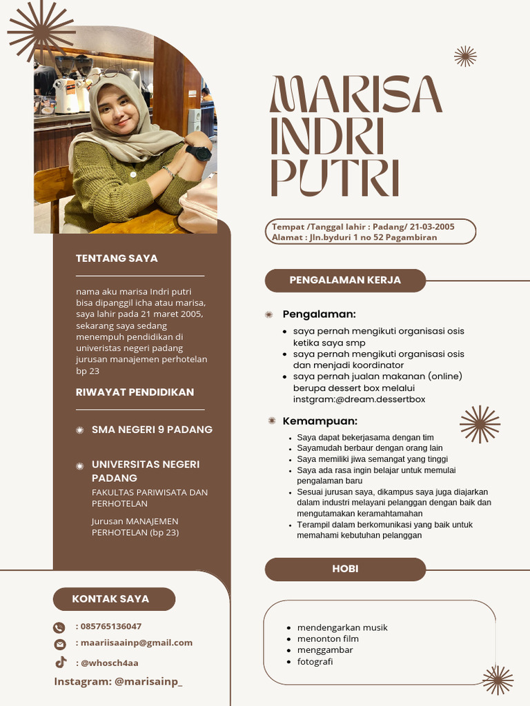 CV - Marisa Indri Putri | PDF