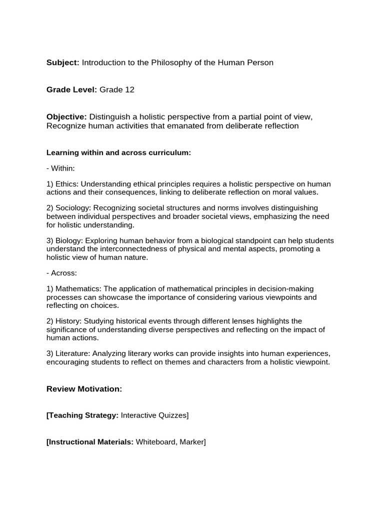 Lesson Plan | PDF