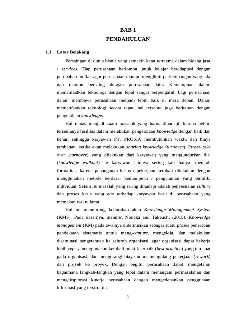 Bab 1 Pendahuluan | PDF